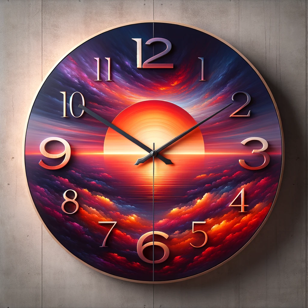 Transform Your Space with Art Deco Sunset Wall Clocks – HighEmporium.com