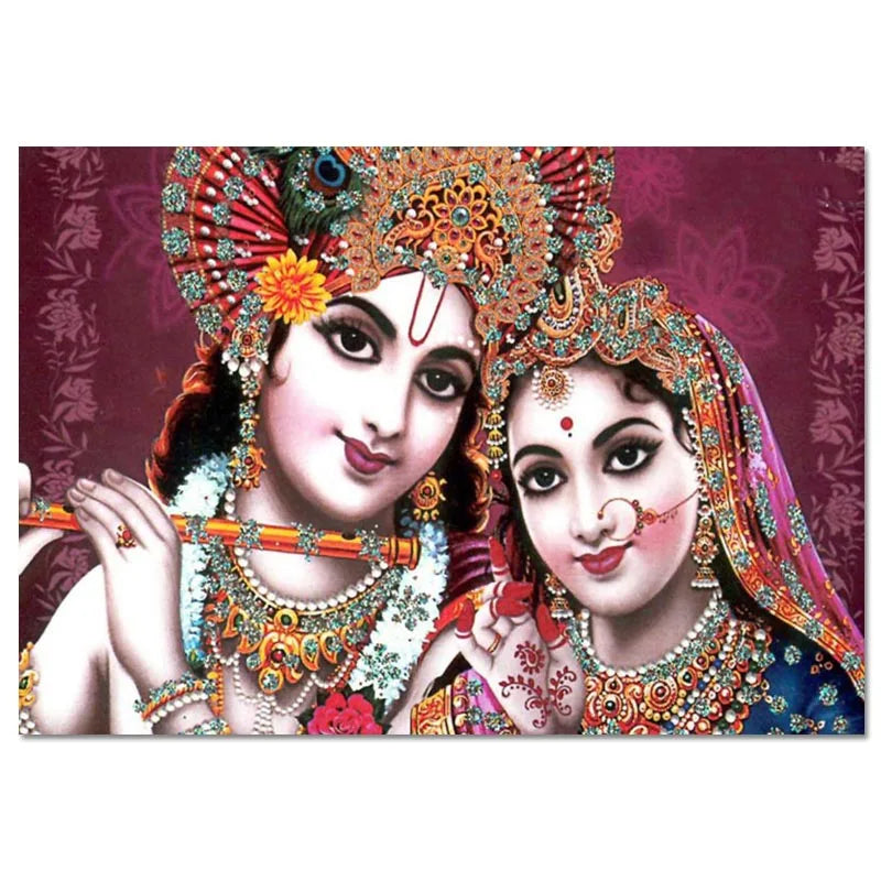 Vibrant and Colorful Radha Krishna Posters – HighEmporium.com